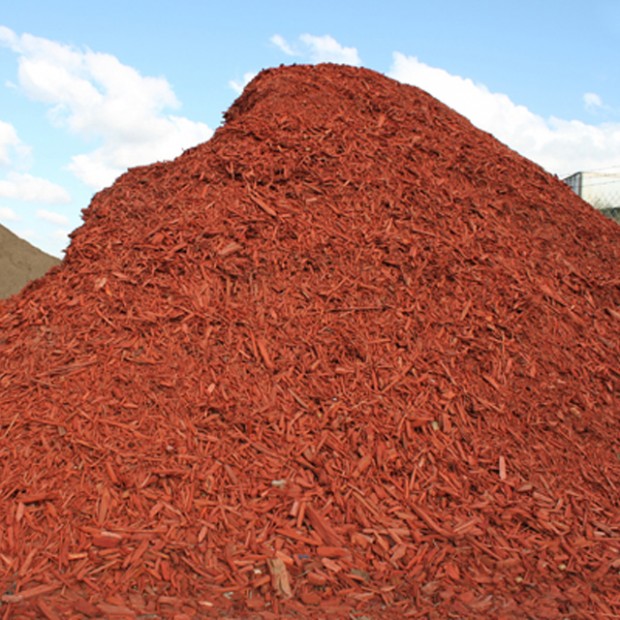 Dyed Red Mulch | Dreamscapes Landscape Center